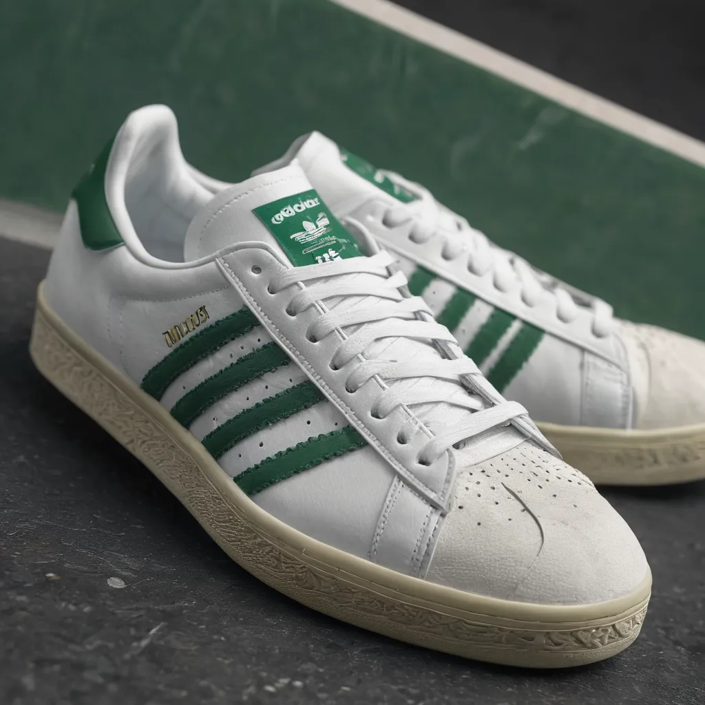 The Allure of White Adidas Shoes with Green Accent